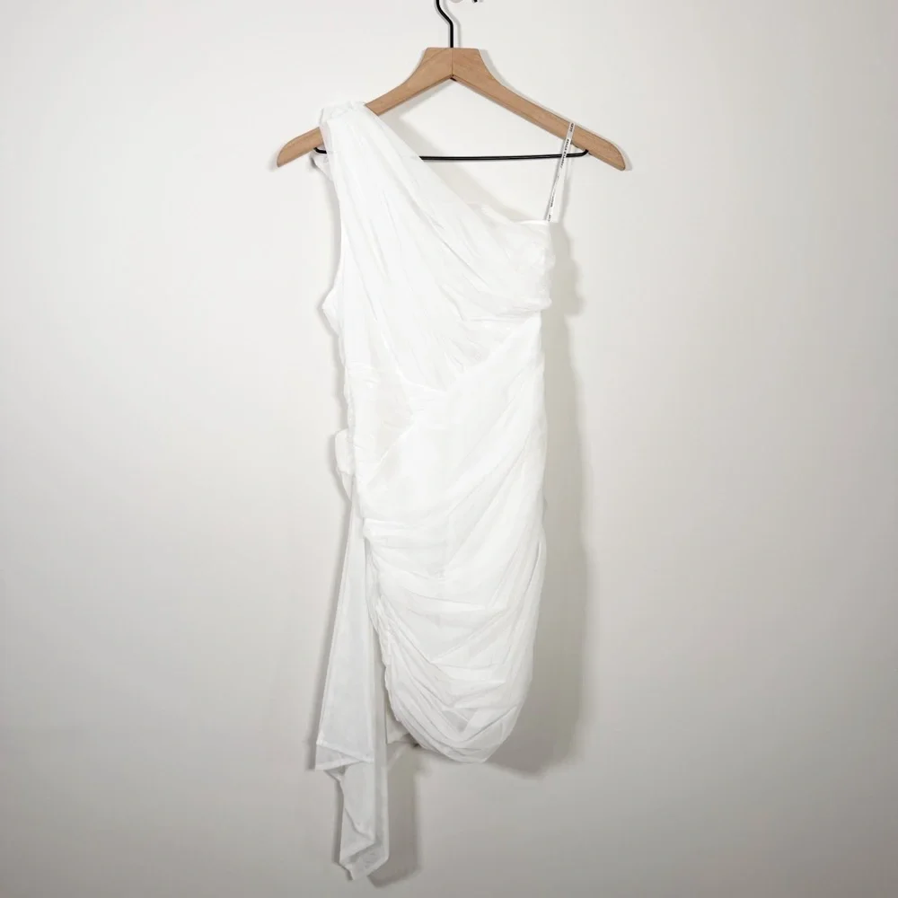 Bella Barnett | Dresses | Nwt Bella Barnett Maggie One Shoulder Mesh ...